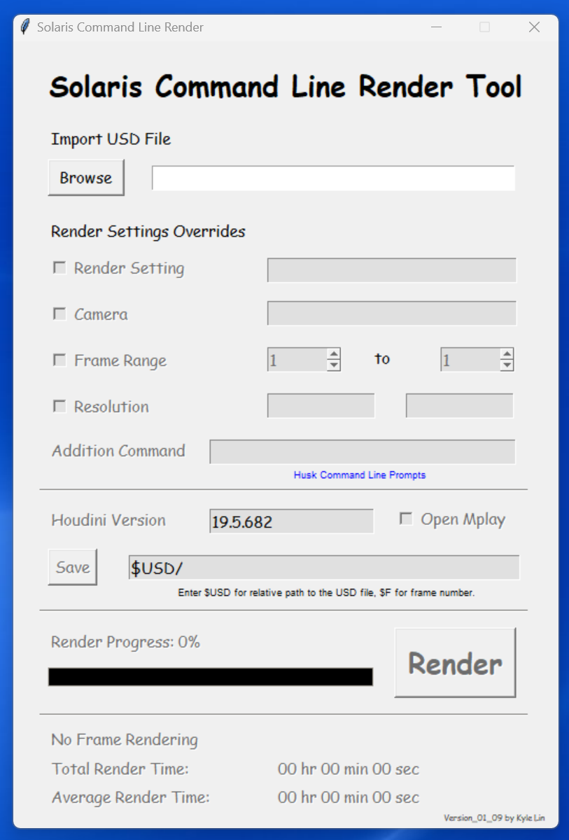 Solaris Command Line Render Tool – Kyle Lin